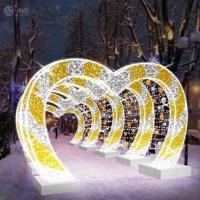 China Customizable Giant Santa Claus Tunnel Lantern | Lighting Solution for Festival Events & Amusement Parks for sale
