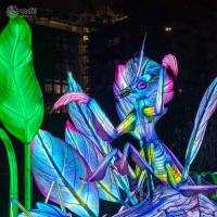 China Custom Peacock LED Lantern Sculpture, Large Fanned‑Tail Peacock Light Display for Outdoor Garden Lantern Festival for sale
