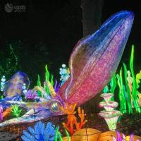China Custom Octopus LED Lantern Sculpture, Under‑Sea Theme Light Display with Coral for Outdoor Aquatic Lantern Festival for sale