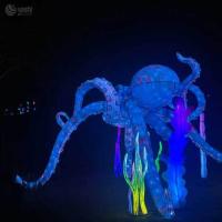 China Custom Octopus LED Lantern Sculpture, Under‑Sea Theme Light Display with Coral for Outdoor Aquatic Lantern Festival for sale