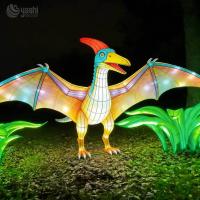 China Realistic Giant Dinosaur Lantern Sculpture for Outdoor Jurassic Theme Park Decoration, Waterproof Lighting for sale