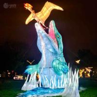 China Outdoor Waterproof Spinosaurus Dinosaur Lantern Realistic Lighting for Zoo & Night Tour Attractions for sale