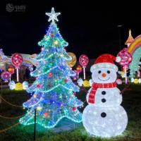 China Custom Giant Snowman & Polar Bear LED Light Set  Waterproof Outdoor Christmas Decor for Malls & Theme Parks for sale