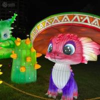 China Custom Large Cactus Arch Lantern Light Show Outdoor Waterproof LED Sculpture for Halloween & Christmas for sale