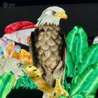 China Custom Festival Lighting Animal Sculpture Lantern Eagle LED Light for Outdoor Zoo Park Decoration for sale