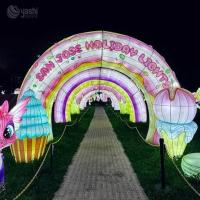 China Customizable Large Christmas Arch LED Light Decoration for Theme Parks, Zoos & Festival Entrance Decor for sale