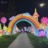 China Customizable Large Christmas Arch LED Light Decoration for Theme Parks, Zoos & Festival Entrance Decor for sale