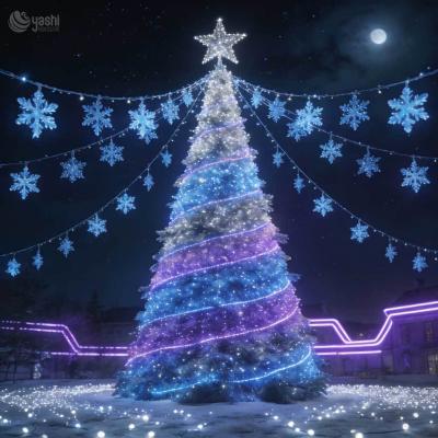 China Giant Christmas Tree LED Lighting Installation  Waterproof Outdoor Decoration Engineering Design for Malls & Parks for sale