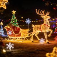 China Personalized Waterproof LED Christmas Reindeer, Tree and Sleigh Decorations for Outdoor Parks and Shopping Malls for sale