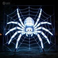 China Giant Custom Spider LED Lantern with Web - Halloween & Light Festival Outdoor Decor Lighting for sale