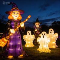 China Giant Custom Spider LED Lantern with Web - Halloween & Light Festival Outdoor Decor Lighting for sale