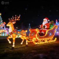 China Customized Santa Reindeer LED Light Decoration for Zoo & Park Lighting Solutions for sale
