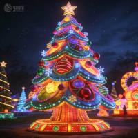 China Outdoor Large LED Christmas Tree Lantern Decor for Theme Parks & Shopping Center Holiday Displays for sale