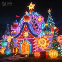China Large 3D Christmas Tree House LED Light for Outdoor Park & Mall Theme Party Decoration for sale