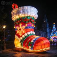 China Giant LED Christmas Hat Pattern Lighting Solution for Outdoor New Year & Christmas Events for sale