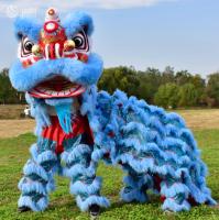 China Authentic Chinese Lion Dance Costume Handcrafted Realistic Twin Lion Performance Outfit for sale