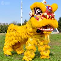 China Authentic Chinese Lion Dance Costume Handcrafted Realistic Twin Lion Performance Outfit for sale