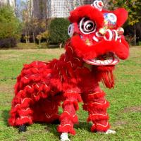 China Authentic Chinese Lion Dance Costume Handcrafted Realistic Twin Lion Performance Outfit for sale