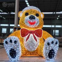 China 3D LED Santa Claus with Reindeer Sculpture, Large Outdoor Christmas Event Lighting Ornament for sale