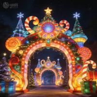 China Custom Fairy Tale Castle Festival Lantern Arch, Giant Colorful Christmas Light Tunnel for Park & Shopping Mall Light Exhibition for sale