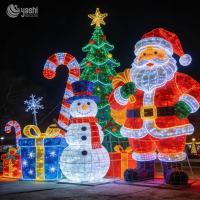 China Outdoor Waterproof LED Christmas Santa and Snowman Pattern Lights for Mall Holiday Lighting for sale