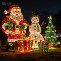 China Outdoor Waterproof LED Christmas Santa and Snowman Pattern Lights for Mall Holiday Lighting for sale