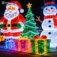 China Outdoor Waterproof LED Christmas Santa and Snowman Pattern Lights for Mall Holiday Lighting for sale