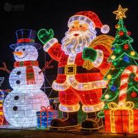 China Custom Outdoor Waterproof LED Lantern, Christmas Bear & Reindeer 3D Animal Sculpture Light for Holiday Decoration for sale