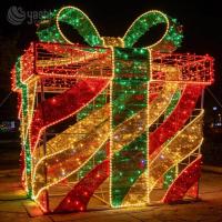 China Giant 3D Christmas Candy Cane & Tree LED Motif Light - Outdoor Commercial Holiday Decor for Mall Park Square Event for sale