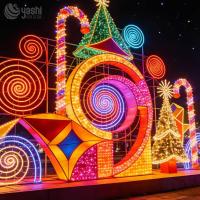 China 3D Gift Box Walk-through Christmas Light House, Custom Outdoor LED Cube Light Sculpture for Holiday Light Show for sale