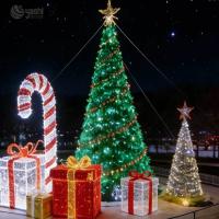 China Giant 3D LED Christmas Gift Box Lighting, Outdoor Waterproof Holiday Amusement Park Decoration for sale