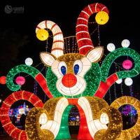 China Giant 3D Colorful Castle LED Lantern Archway for Mall Custom Christmas Decoration for sale