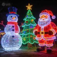 China Waterproof LED Santa Sleigh Lantern, Giant Christmas Theme Lighting Solution for Commercial Events for sale
