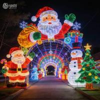 China LED Christmas Archway Tunnel Lights, Custom 3D Light Sculpture for Shopping Mall & Event Decor for sale