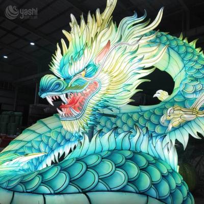 China Custom Chinese Dragon LED Lantern, Traditional Mythical Dragon Light Sculpture for Cultural Festival Night Show for sale