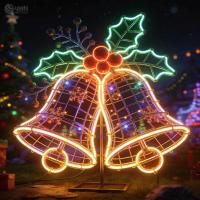 China High Quality Customizable 3D LED Christmas Bell Decoration Light for Large Festival Party Lighting for sale