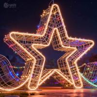 China Giant Wireframe Reindeer Ball Light Arch, Custom Outdoor LED Motif Light Christmas Tunnel for Holiday Light Festival for sale