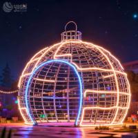 China Handmade Christmas Ball Arch LED Light, Custom 3D Illuminated Sculpture for Festival Event & Mall Decoration for sale