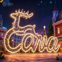 China Handmade Christmas Ball Arch LED Light, Custom 3D Illuminated Sculpture for Festival Event & Mall Decoration for sale