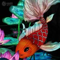 China Large Handmade Koi Fish LED Motif Light for Garden Water Feature and Carnival Light Show Display for sale