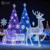 China Giant Reindeer LED Light Sculpture, 3D Christmas Tree Lantern Set for Mall & Festival Display, Christmas Lighting Solution for sale