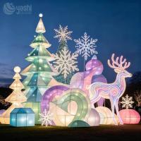 China Giant Reindeer LED Light Sculpture, 3D Christmas Tree Lantern Set for Mall & Festival Display, Christmas Lighting Solution for sale