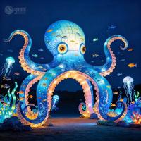China Ocean Themed Octopus Arch Lantern, Large LED Lantern Sculpture for Theme Parks, Aquariums & Zoo Decoration for sale