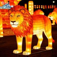 China Large Glowing Giraffe LED Motif Light Waterproof Animal Sculpture Lantern for Zoo & Park Decoration for sale