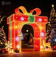China Large Waterproof Light up Gift Box LED Archway Tunnel for Outdoor Events & Mall Christmas Display for sale