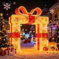 China Large Waterproof Light up Gift Box LED Archway Tunnel for Outdoor Events & Mall Christmas Display for sale