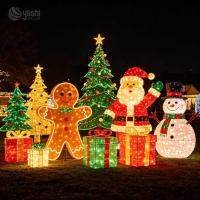 China Large LED Gingerbread Santa Snowman Light Set for Outdoor Commercial Holiday Mall Decor for sale
