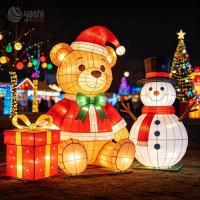 China Custom Christmas Lantern Gift Box Sculpture LED Lights for Park Animal Lighting Solutions for sale
