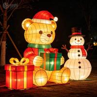 China Teddy Bear LED Sculpture Light Christmas Outdoor Decoration Lantern with One-stop Design Production Installation Service for sale