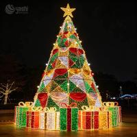 China Custom Giant Christmas Tree LED Lantern Sculpture for Outdoor Plaza & Theme Park Waterproof Lighting for sale